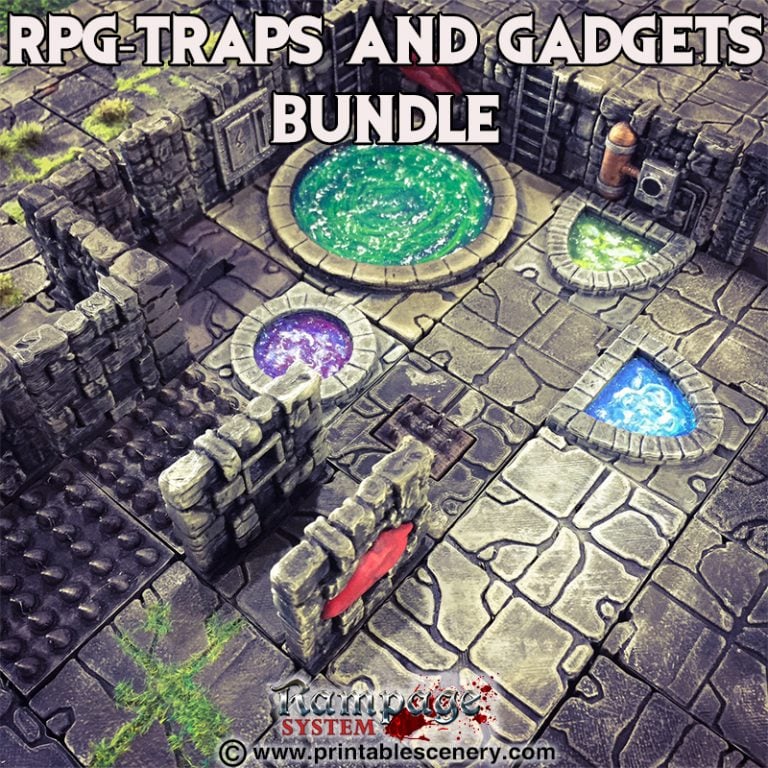 Rampage Traps and Gadgets Bundle - Printable Scenery