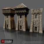 The Small Square Tower Mash Up - Printable Scenery