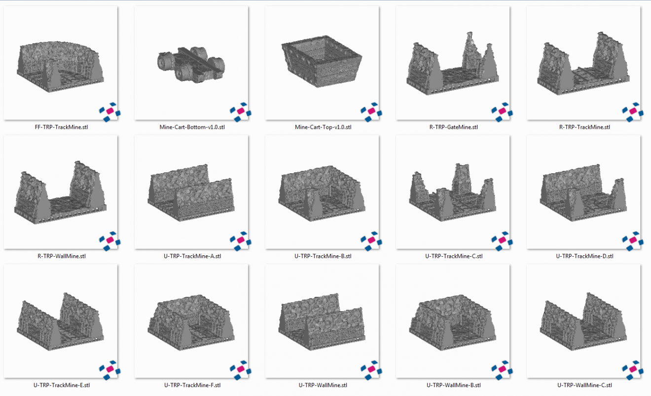 The Mines Combined Set - Printable Scenery