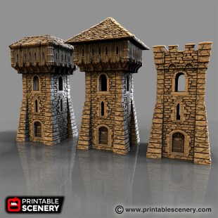 The Small Square Tower Mash Up - Printable Scenery