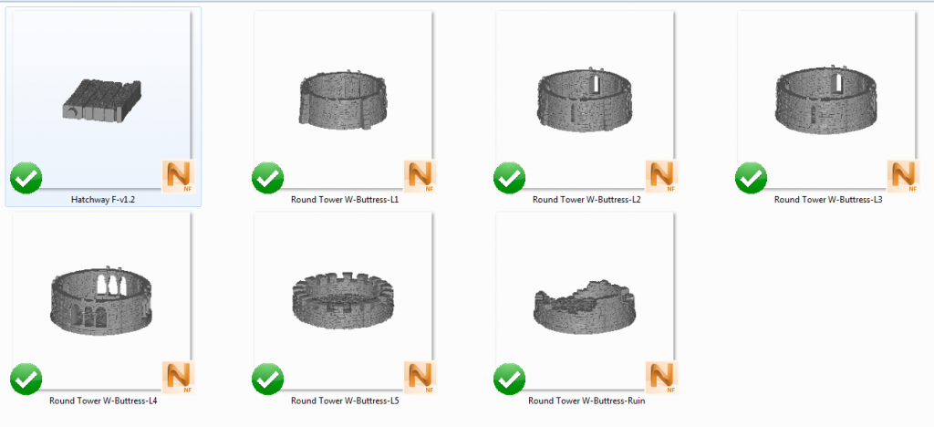 Round Tower with Buttress - Printable Scenery