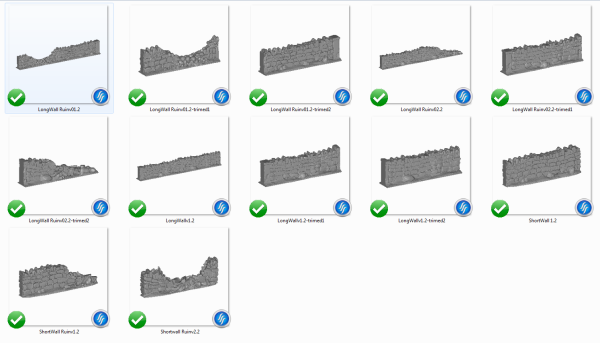 3D Printable Stone Wall Straight Pack