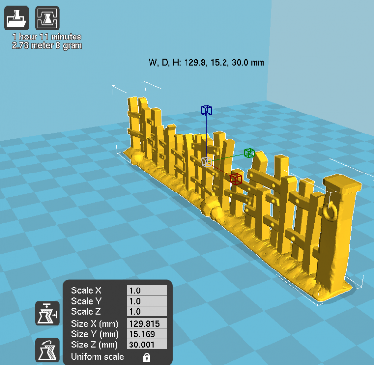 3D Printable Wooden Fences