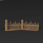 3D Printable Tribal Stockade Small