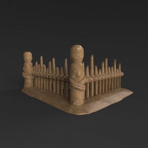 3D Printable Tribal Stockade Small