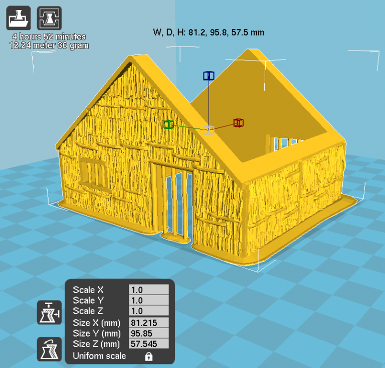 3D Printable Maori Pa Huts