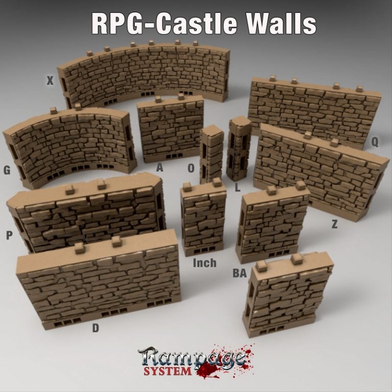 Castle Walls - Printable Scenery
