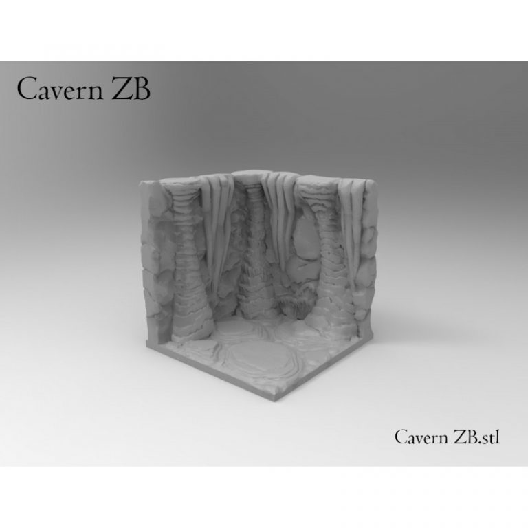 3D Printable Dungeon Caverns 34 Pieces