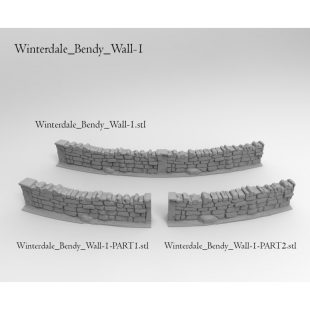 3D Printable Stone Wall Bendy Pack