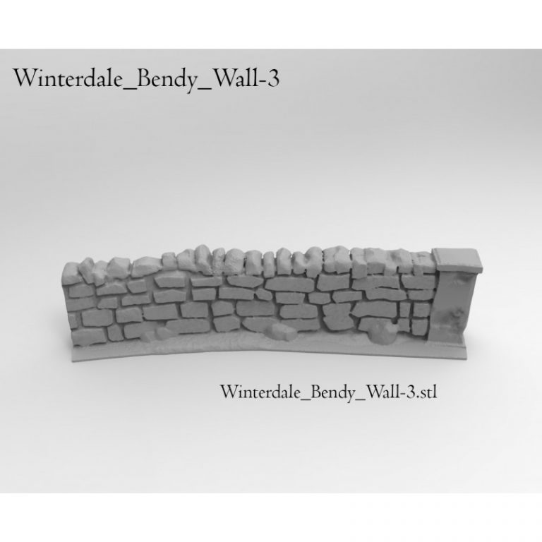 3D Printable Stone Wall Bendy Pack