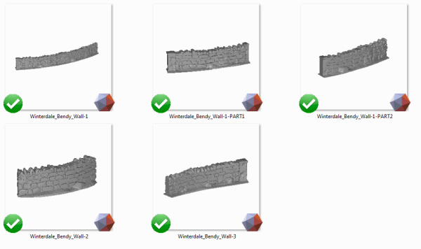3D Printable Stone Wall Bendy Pack