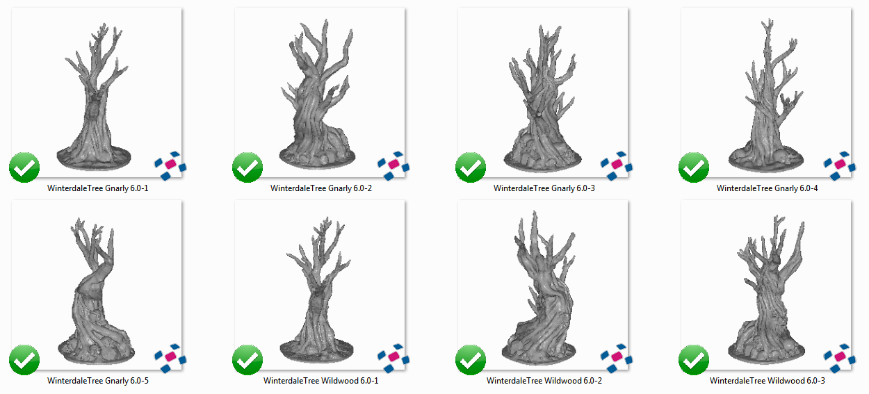 3D Printable Winterdale Gnarly Tree Pack