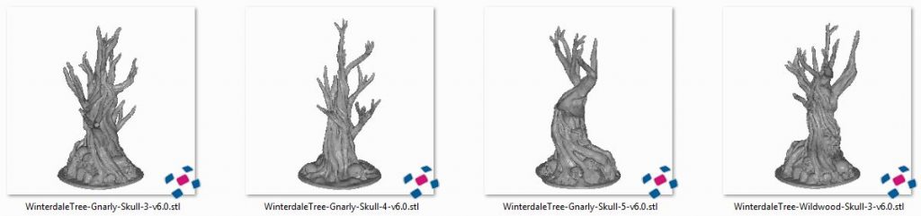 3D Printable Winterdale Gnarly Tree Pack