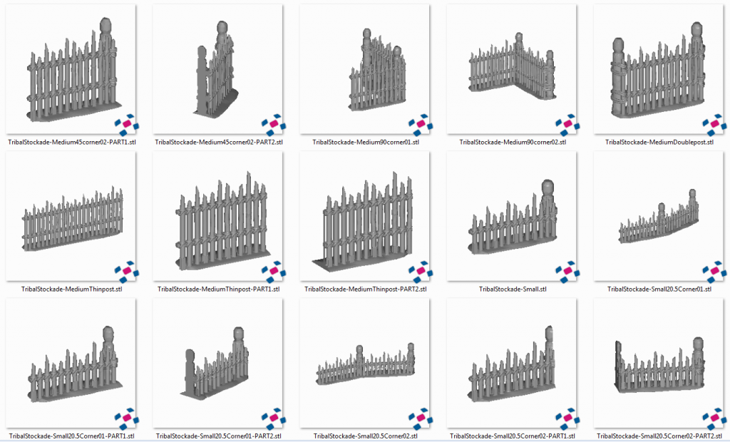 3D Printable Palisade System