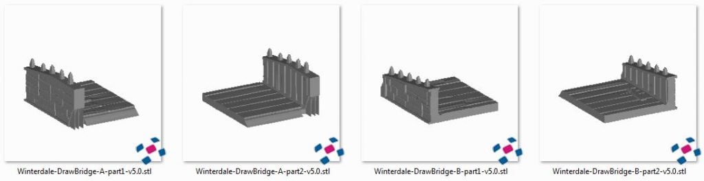3D Printable Winterdale Drawbridge