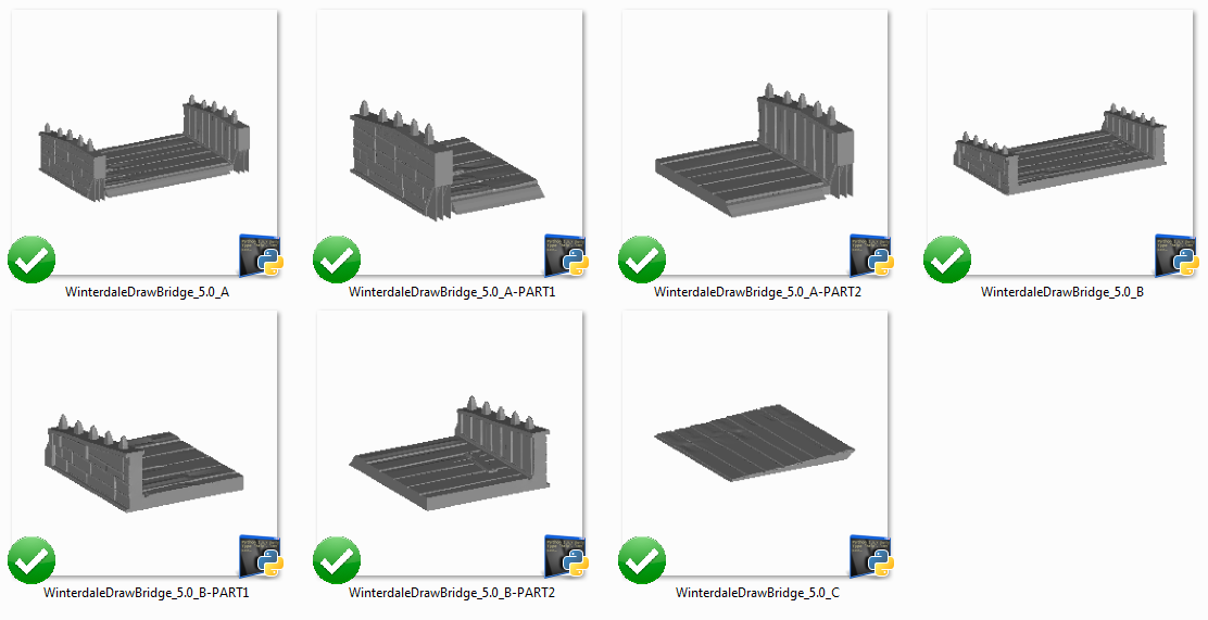 3D Printable Winterdale Drawbridge