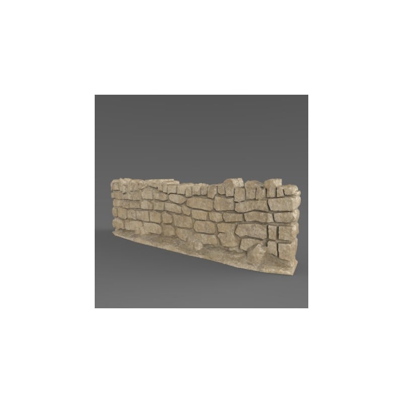 3D Printable Stone Wall Straight Pack