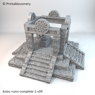 Aztec Ruins - Printable Scenery