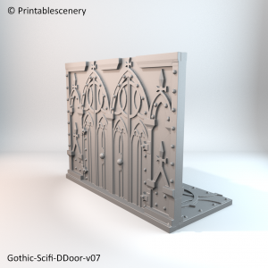 Gothic Walkways and Buildings - Printable Scenery