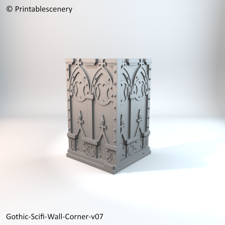 Gothic Walkways and Buildings - Printable Scenery