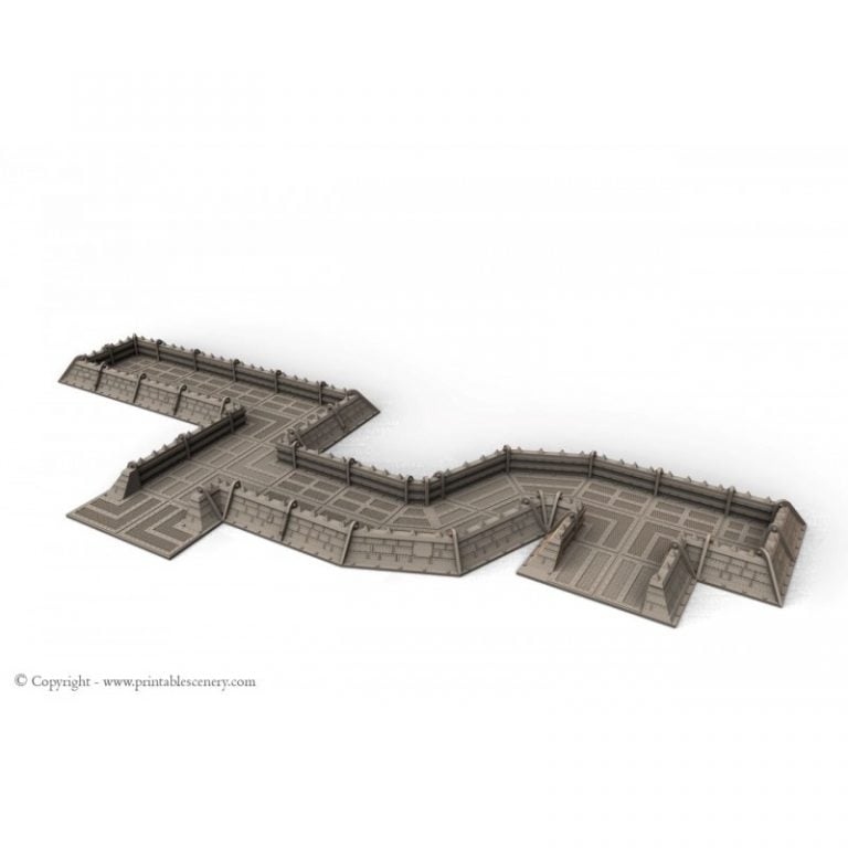 3D Printable Gothic Sci-Fi Trenches