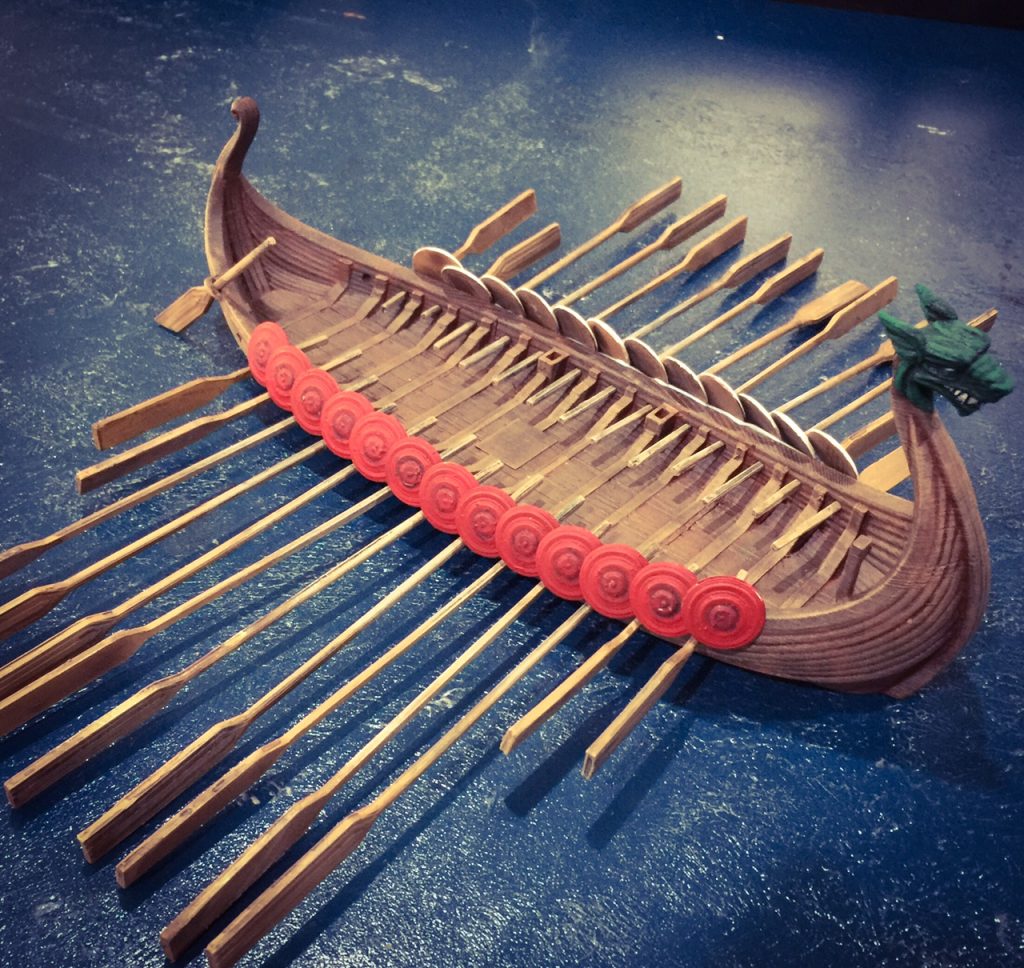 3D Printable Viking Longship. Ready to download and print