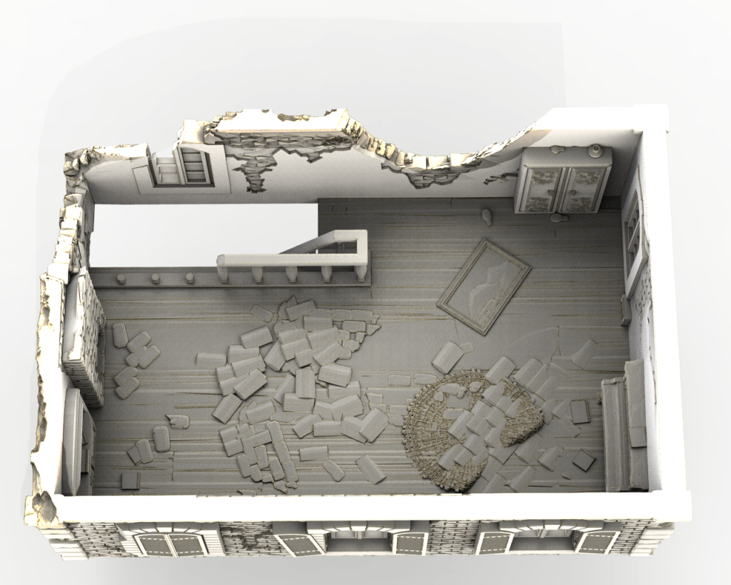 French House - Shop Ruins - Printable Scenery