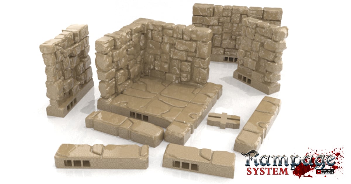 Rampage Base Pack - Printable Scenery