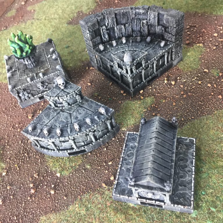 Crypt Floors and Risers - Printable Scenery
