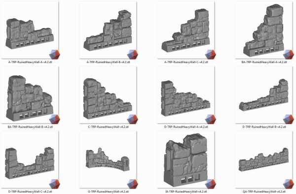 Rampage Ruin Walls - Printable Scenery