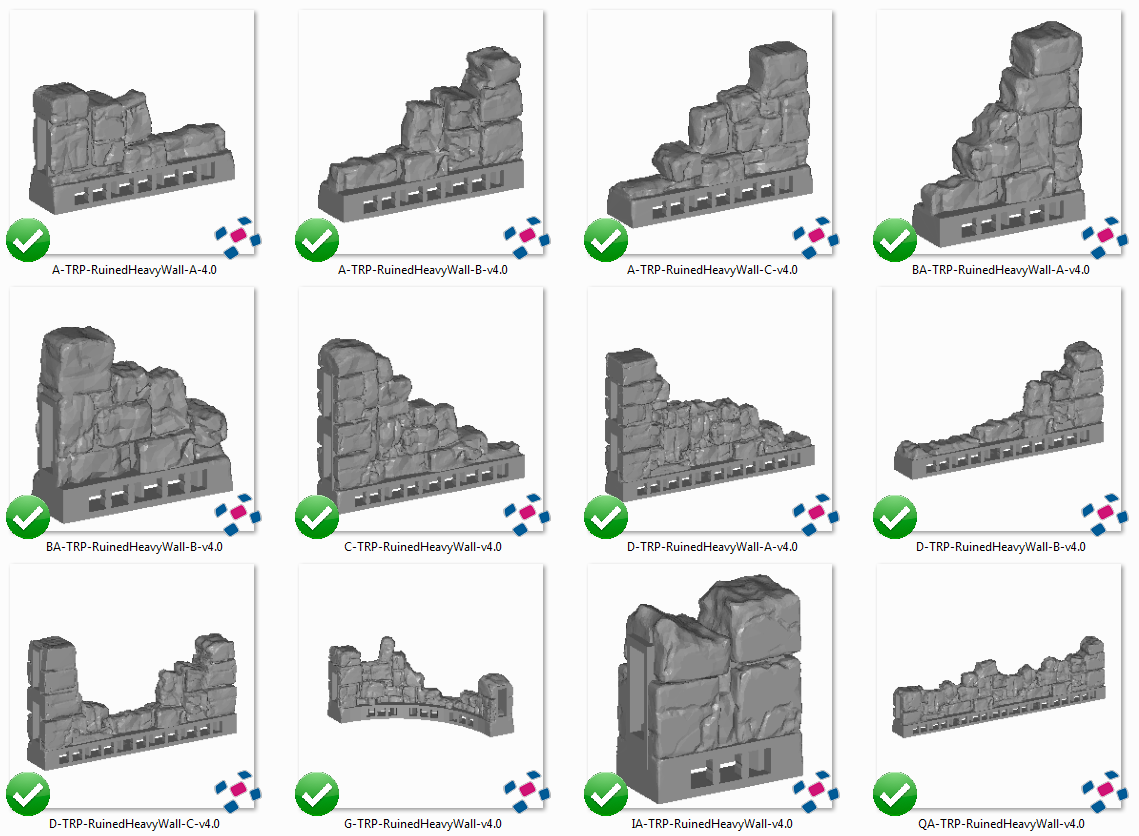 Rampage Ruin Walls - Printable Scenery
