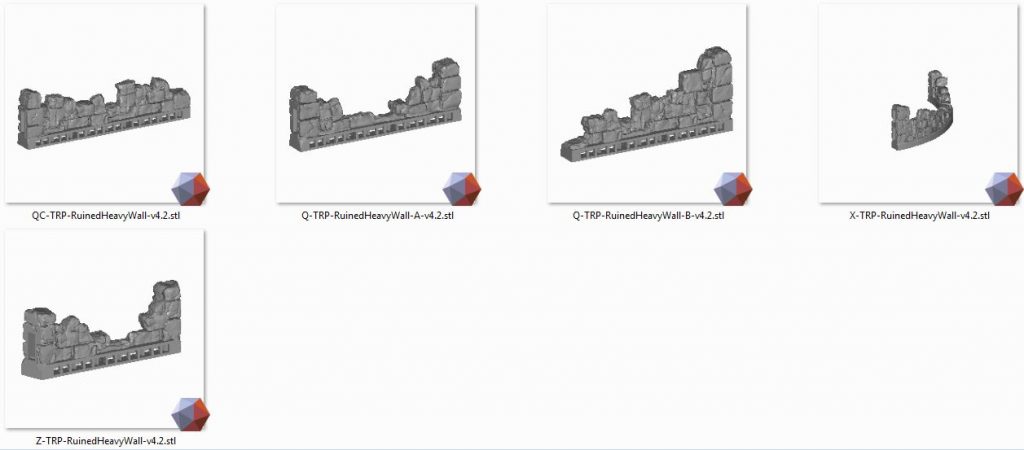Rampage Ruin Walls - Printable Scenery