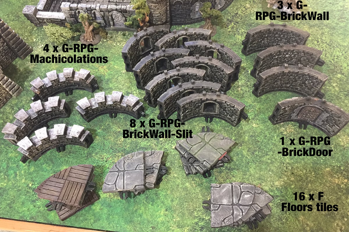 Round Tower Assembly - Printable Scenery