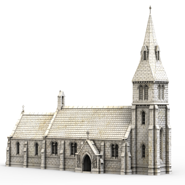 Medieval Church – Printable Scenery
