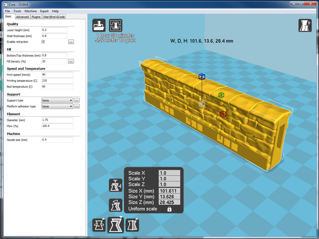 Castle Low Walls - Printable Scenery