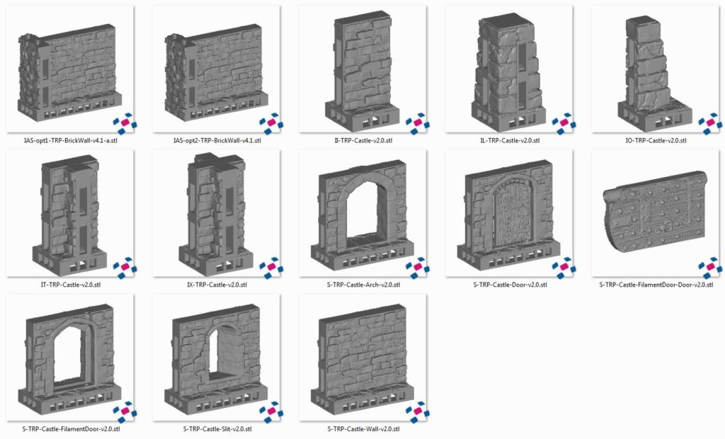 S Castle Walls and Columns - Printable Scenery