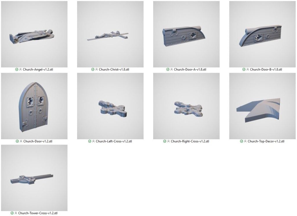 Medieval Church - Printable Scenery