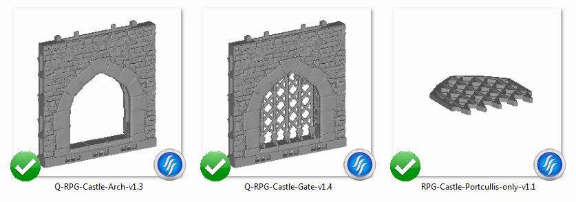 Lifting Castle Gates & Arch – Printable Scenery