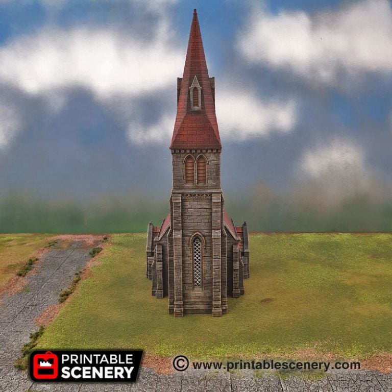 Medieval Church - Printable Scenery
