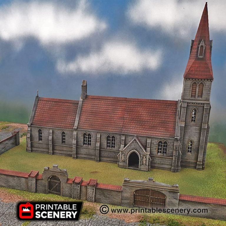 Medieval Church - Printable Scenery