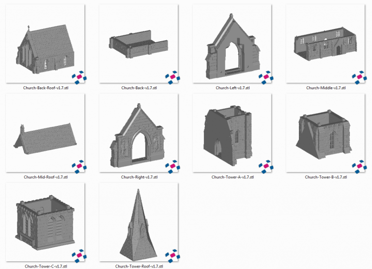 Medieval Church - Printable Scenery