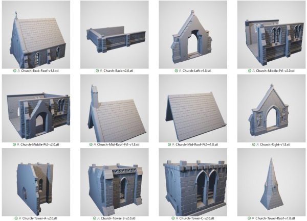 Medieval Church - Printable Scenery