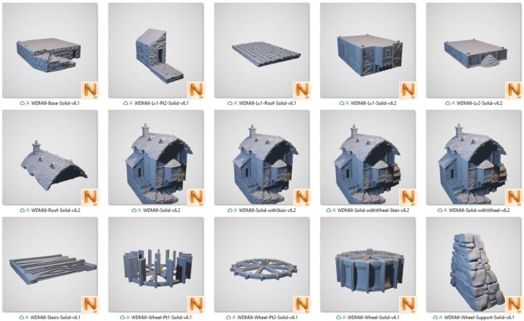 3D Printable Winterdale Water Mill