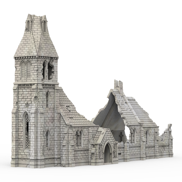 Medieval Church Ruin – Printable Scenery