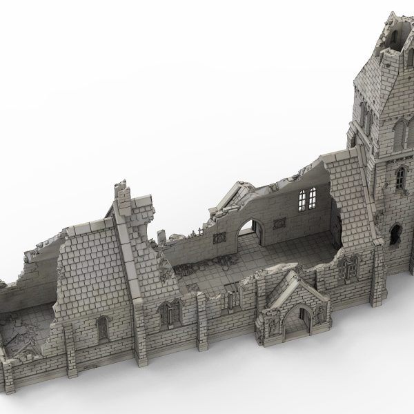 Medieval Church Ruin – Printable Scenery
