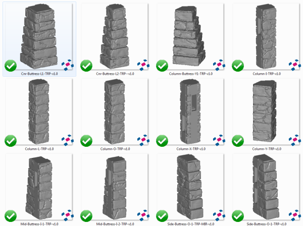 Columns and Buttresses - Printable Scenery
