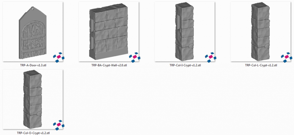 Crypt Walls - Printable Scenery