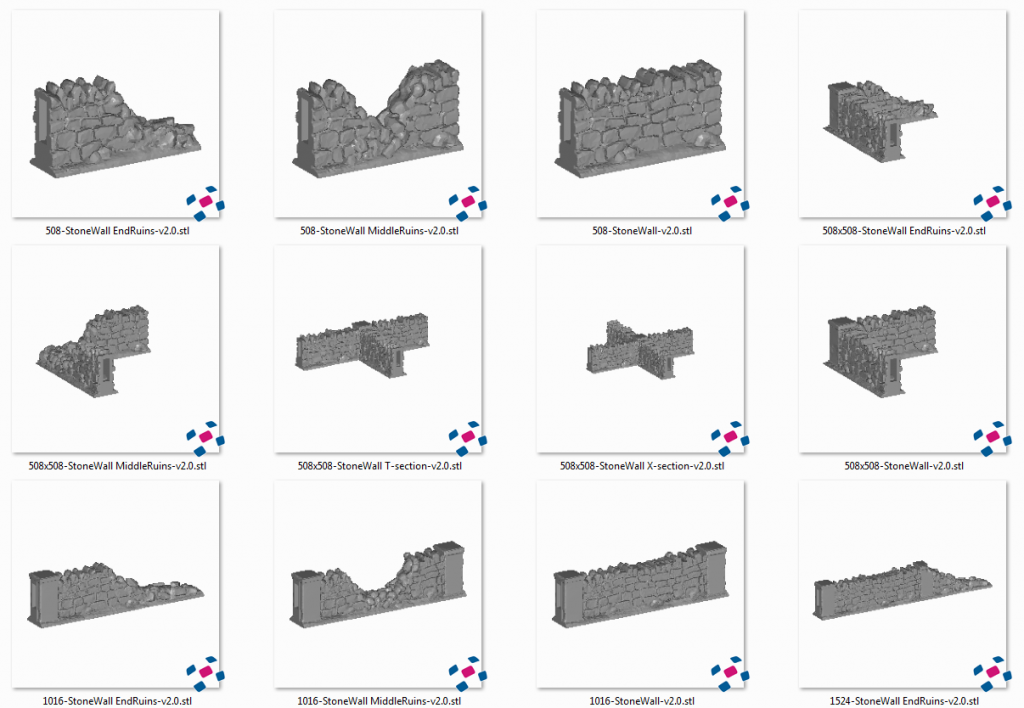 Stone Walls - Printable Scenery