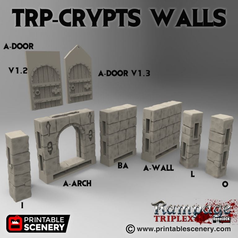 Crypt Walls - Printable Scenery