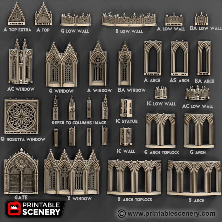 Cathedral Walls - Printable Scenery